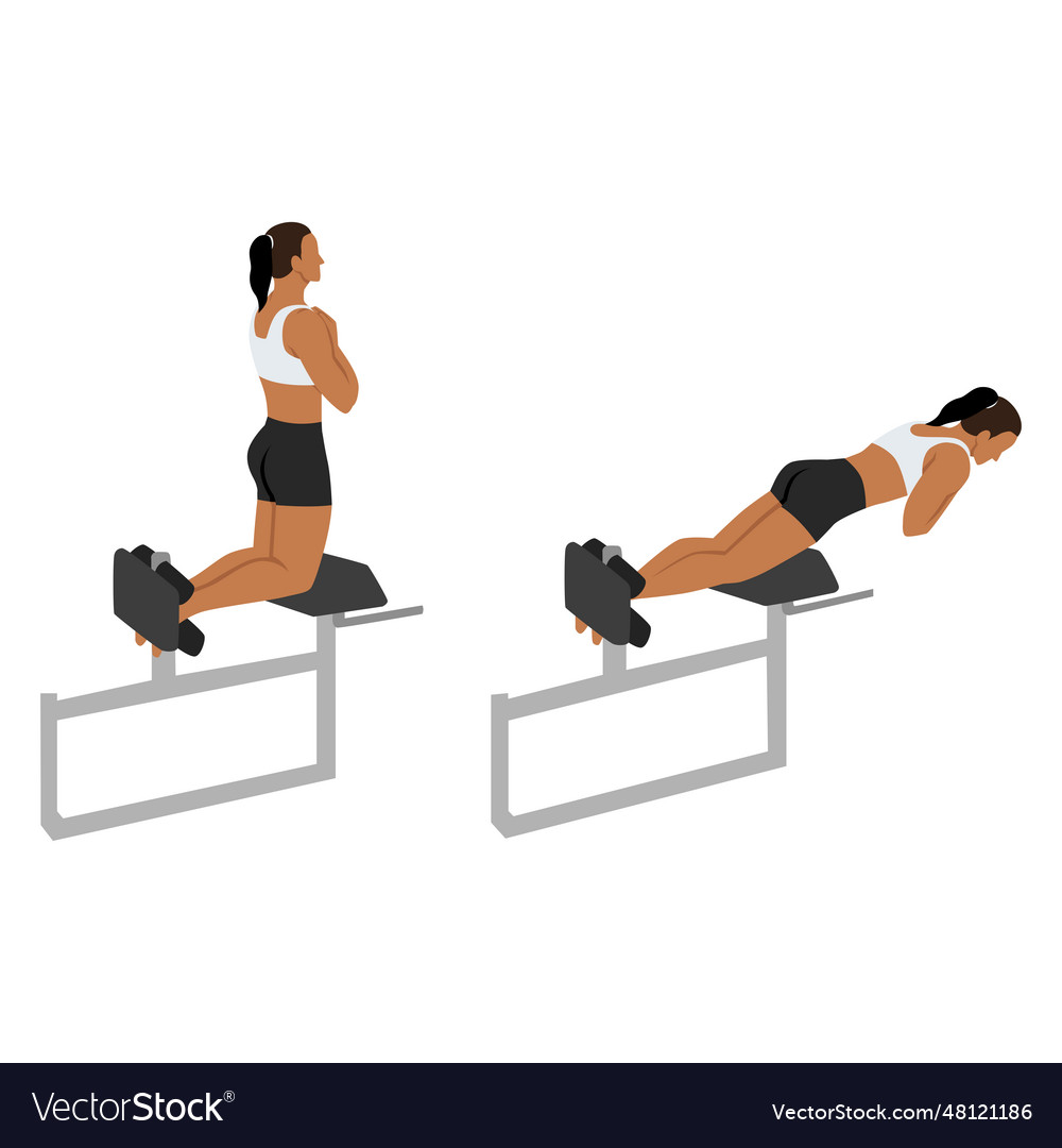 Woman doing glute ham raise exercise glute ham Vector Image Woman doing glute ham raise exercise glute ham Vector Image