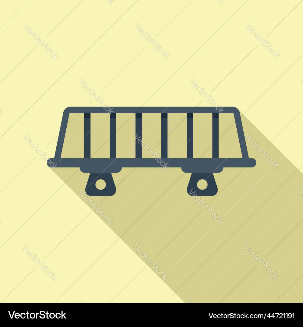 Car roof rack icon flat box trunk Royalty Free Vector Image
