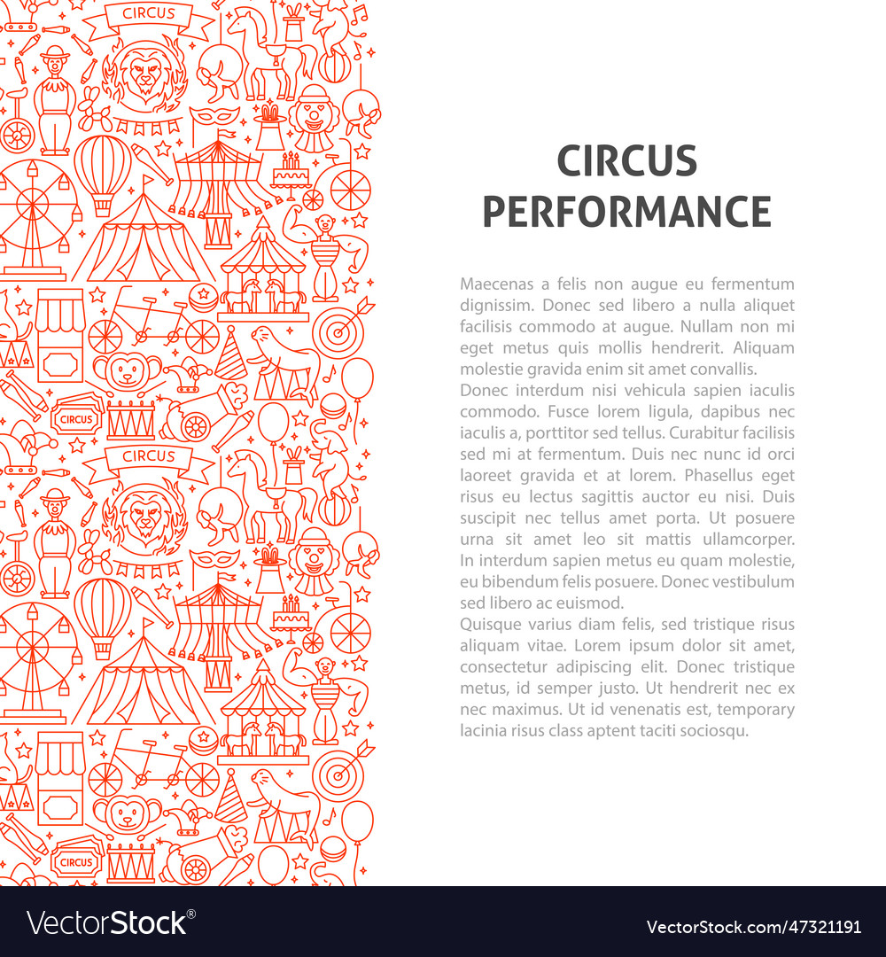 Circus line pattern concept Royalty Free Vector Image