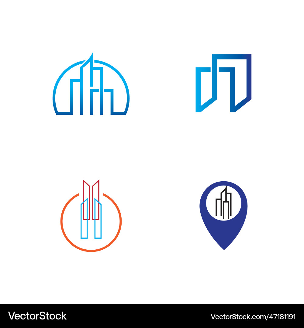 Creative modern abstract real estate logo design Vector Image