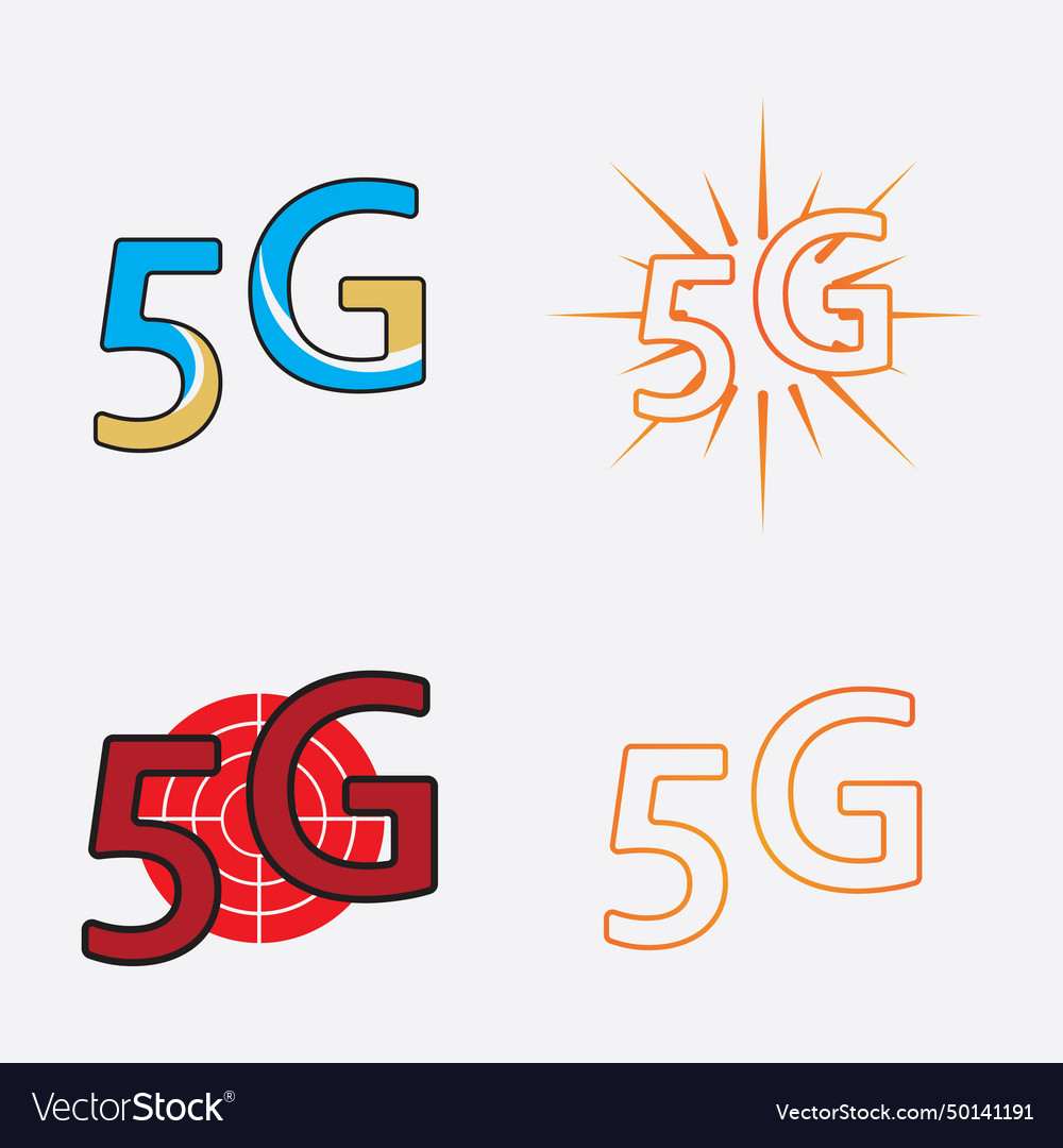 Five g logo Royalty Free Vector Image - VectorStock