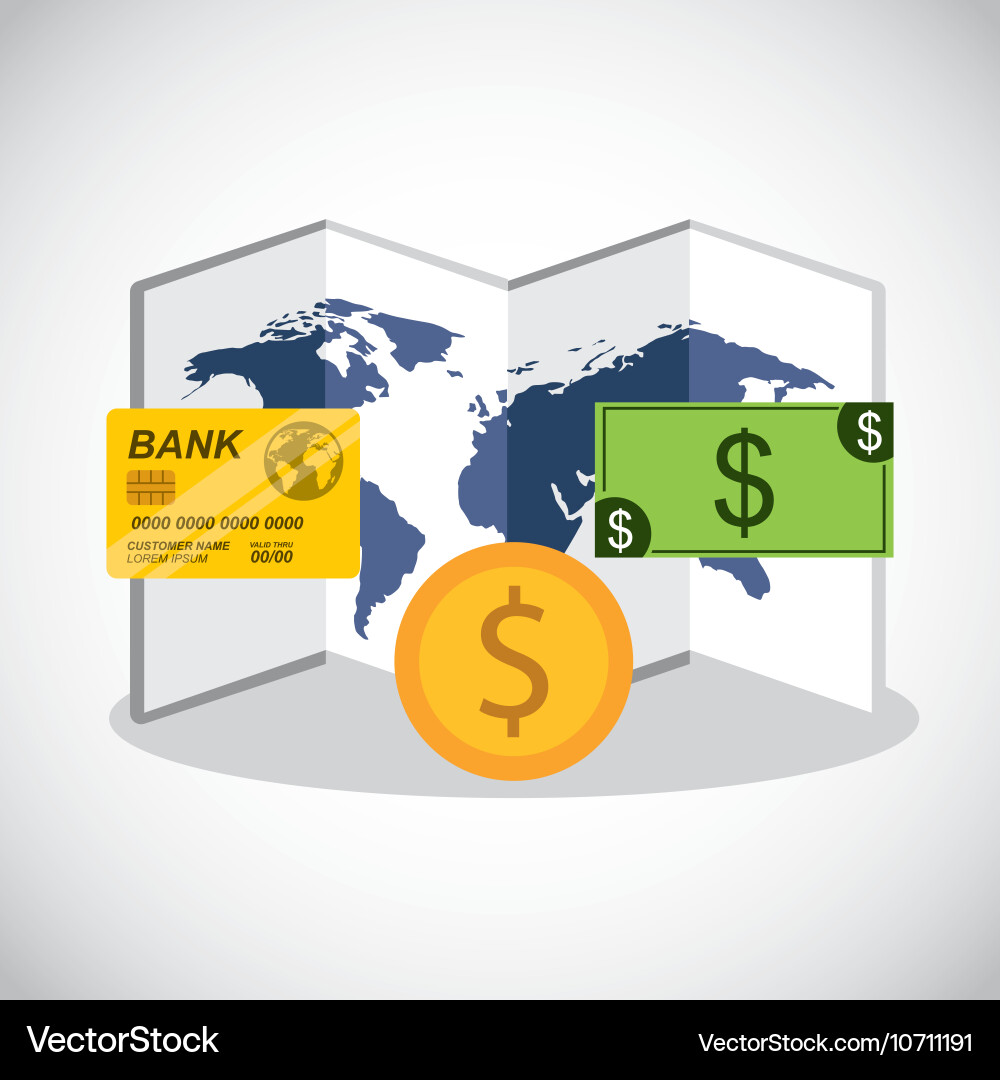 Global economy planet concept Royalty Free Vector Image