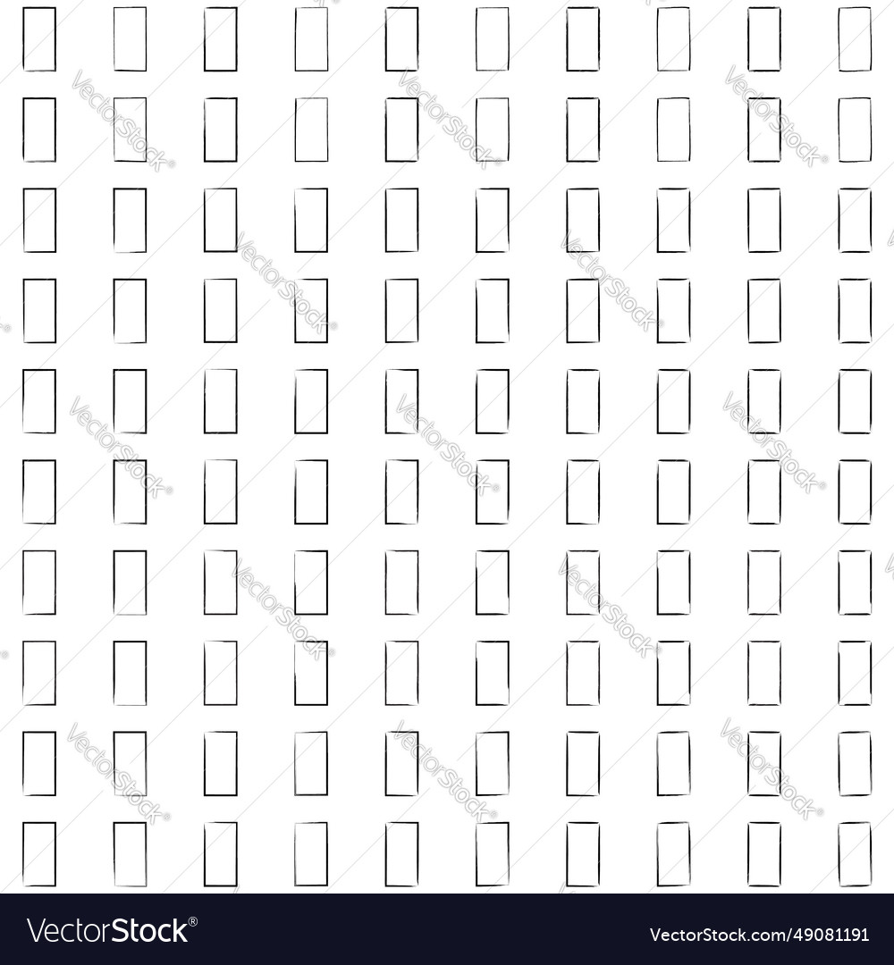 Hand drawn vertical rectangle shape thin Vector Image