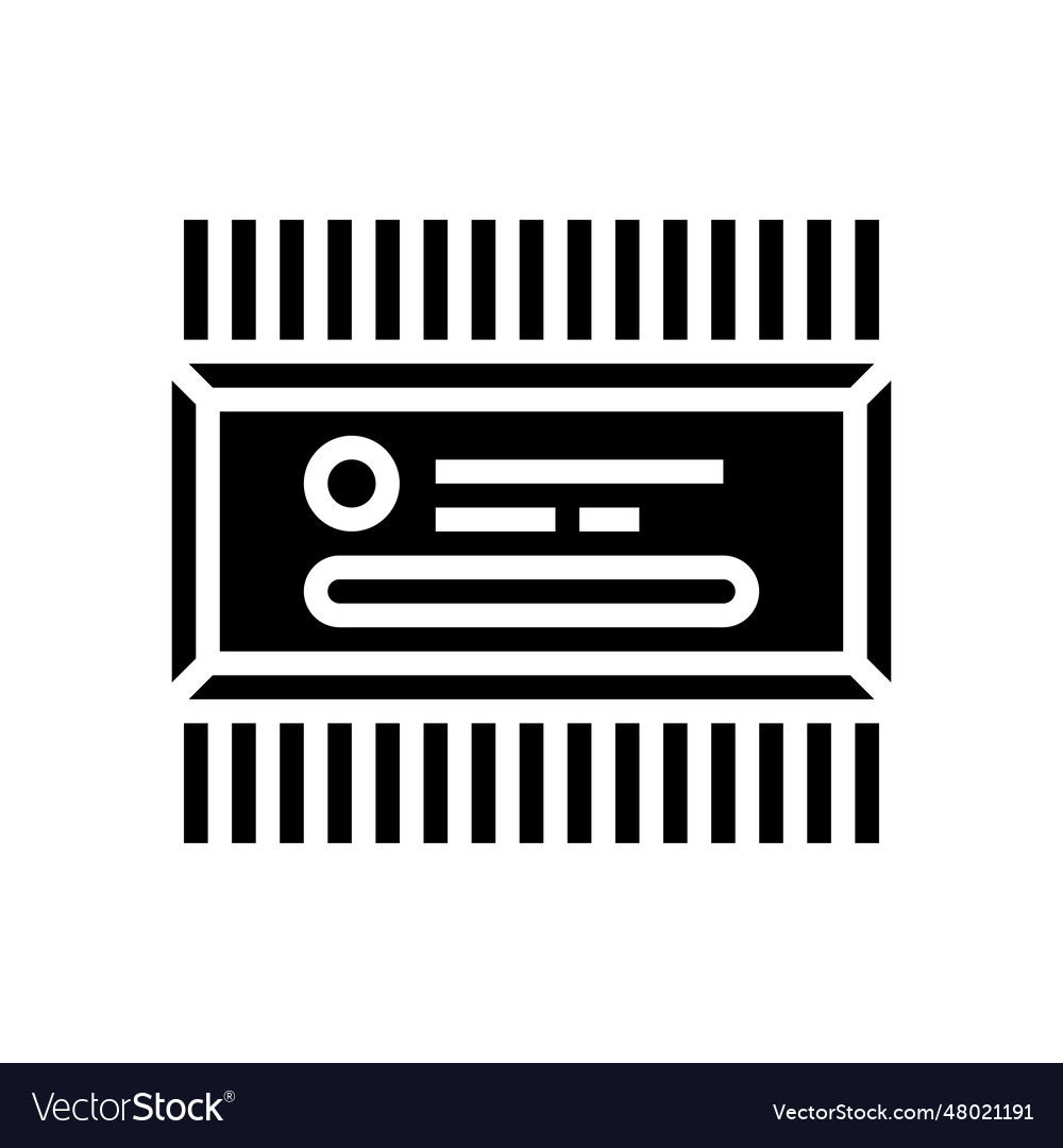 Microcontroller electrical engineer glyph icon Vector Image Microcontroller electrical engineer glyph icon Vector Image