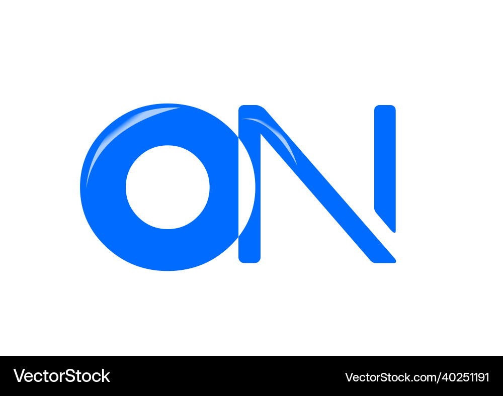 On letter logo and icon design template Royalty Free Vector