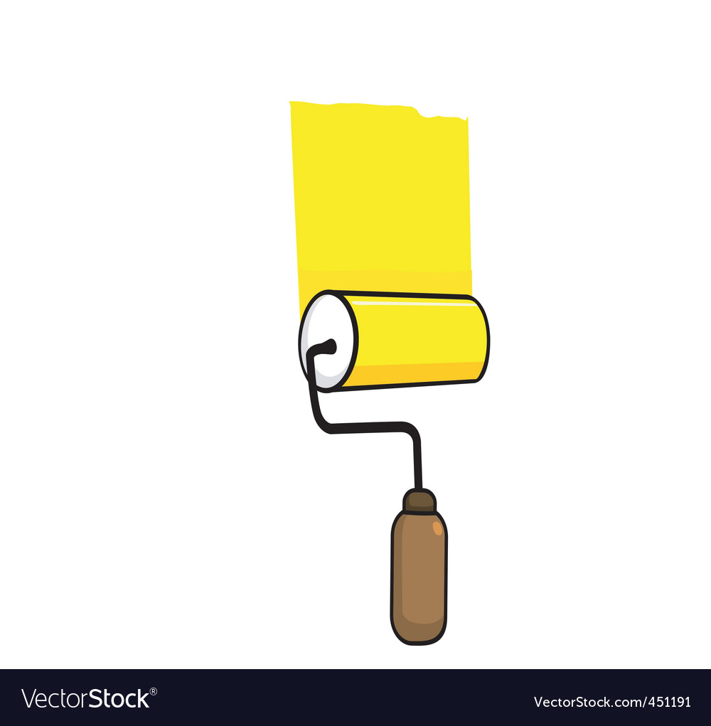 Paint roller Royalty Free Vector Image - VectorStock