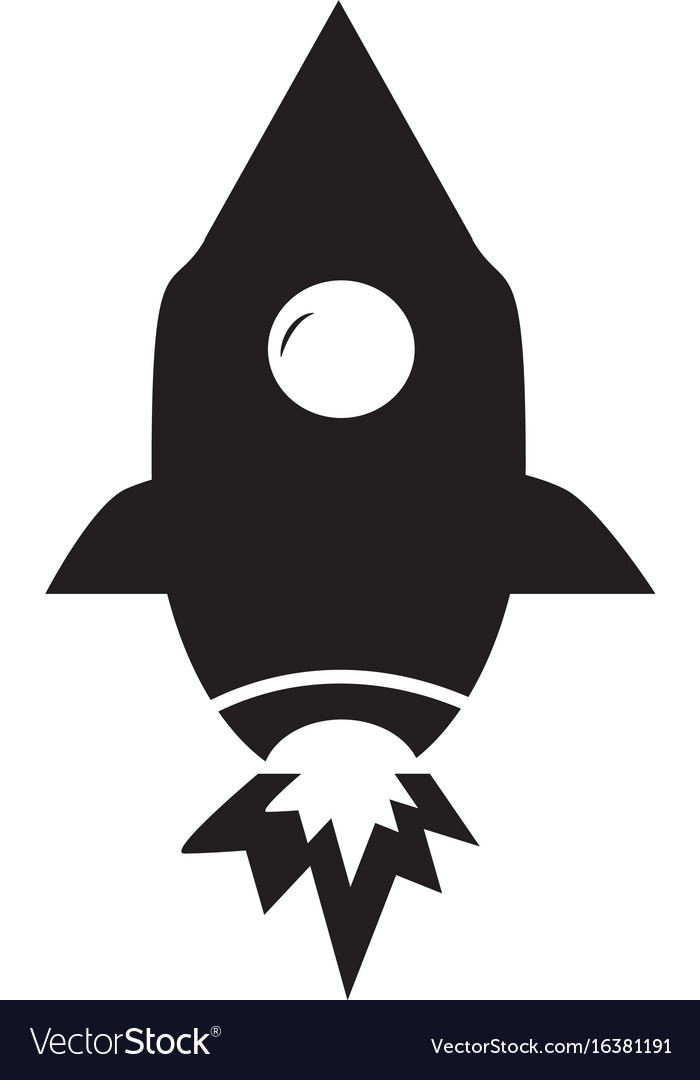 Rocket icon on white background flat style Vector Image