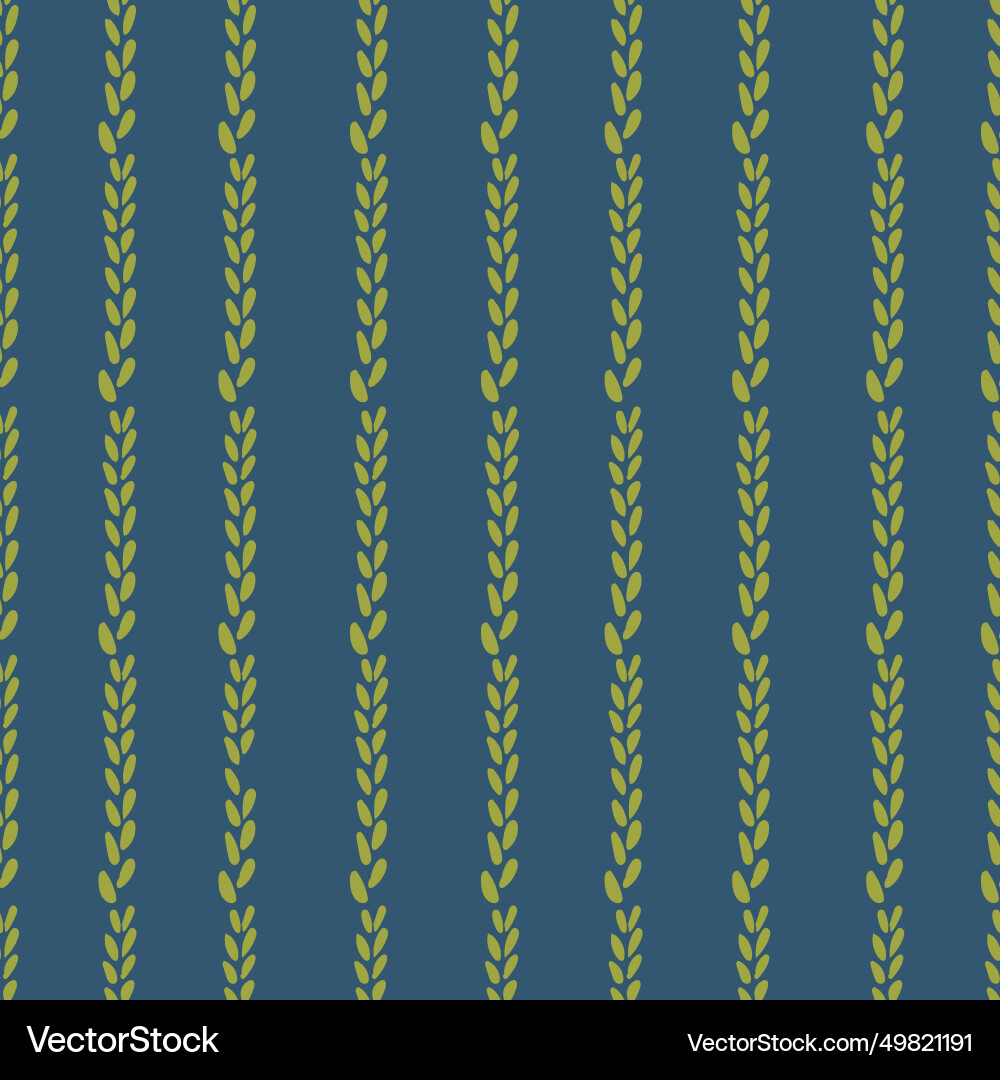 Simple botany vertical lines of leaves prints Vector Image