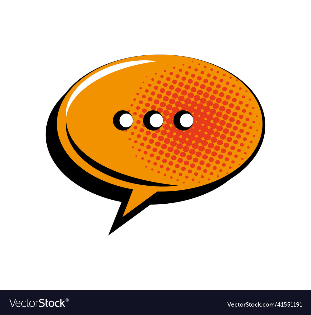 Speech Bubble Pop Art Royalty Free Vector Image