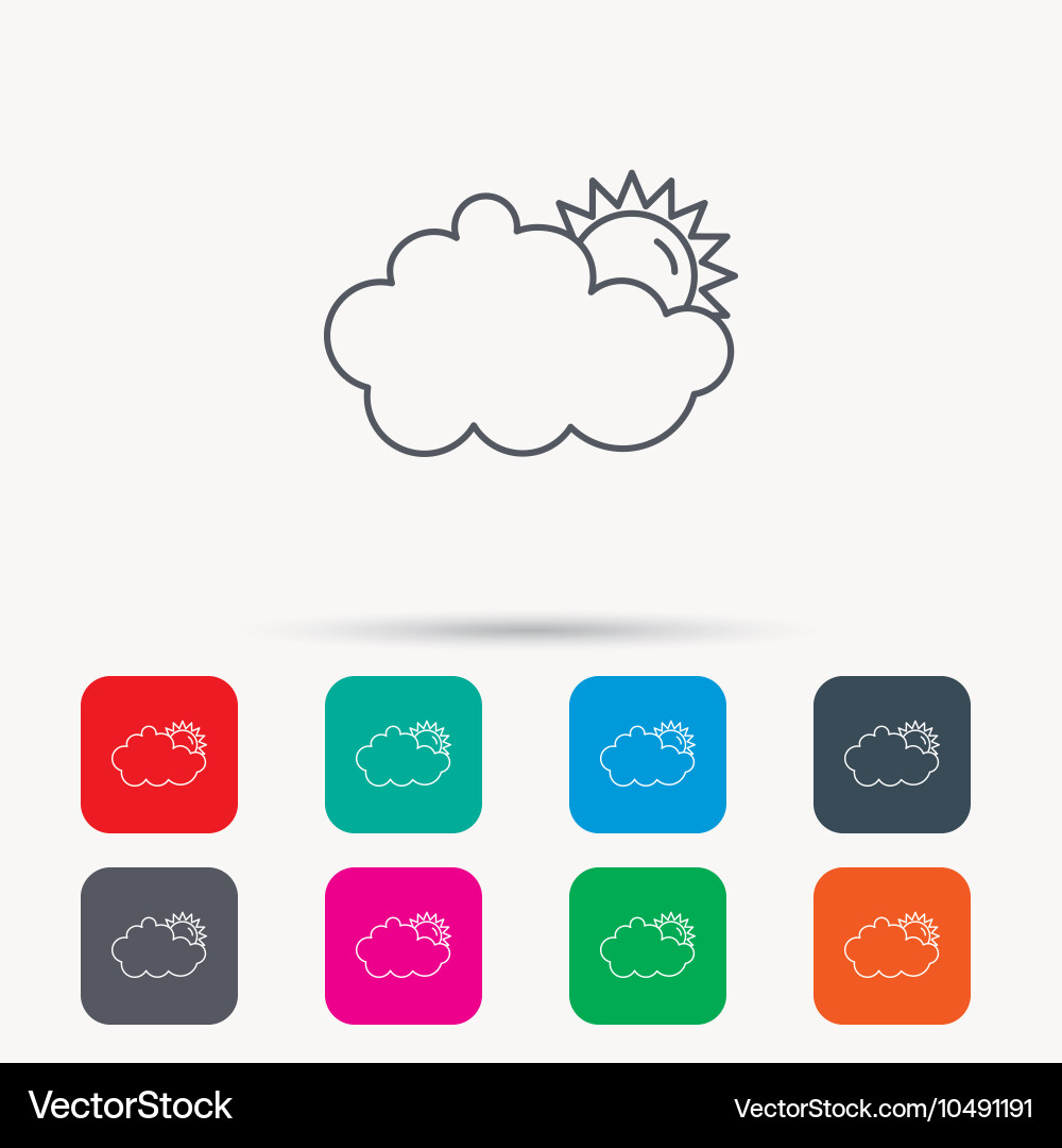 Sunny day icon summer sign Royalty Free Vector Image