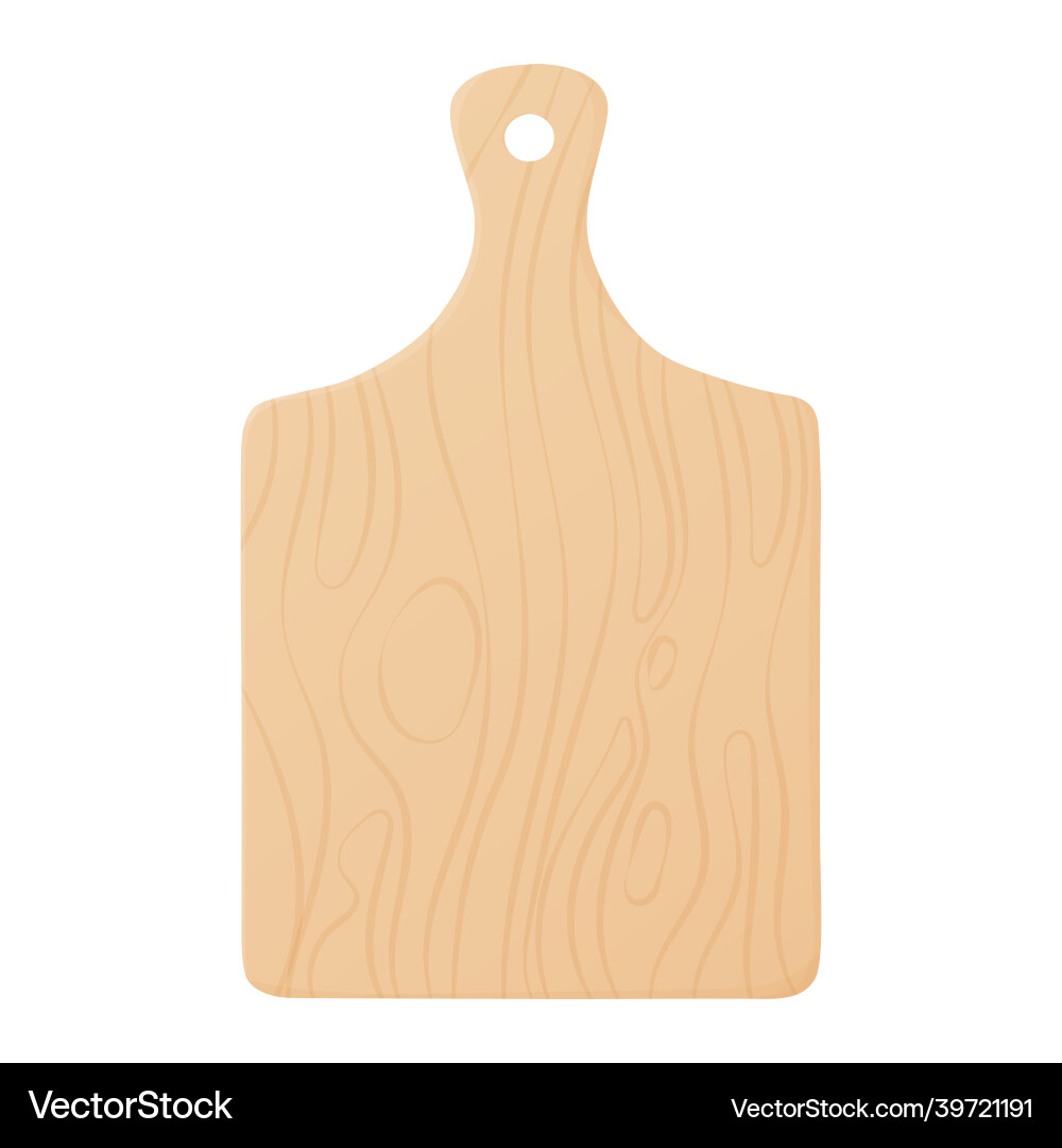 Wooden cutting board with a handle isolated Vector Image