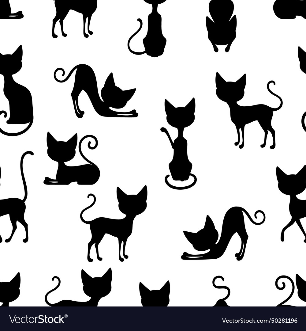 Cats seamless pattern Royalty Free Vector Image