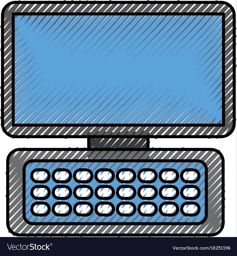 Computer keyboard device modern technology Vector Image
