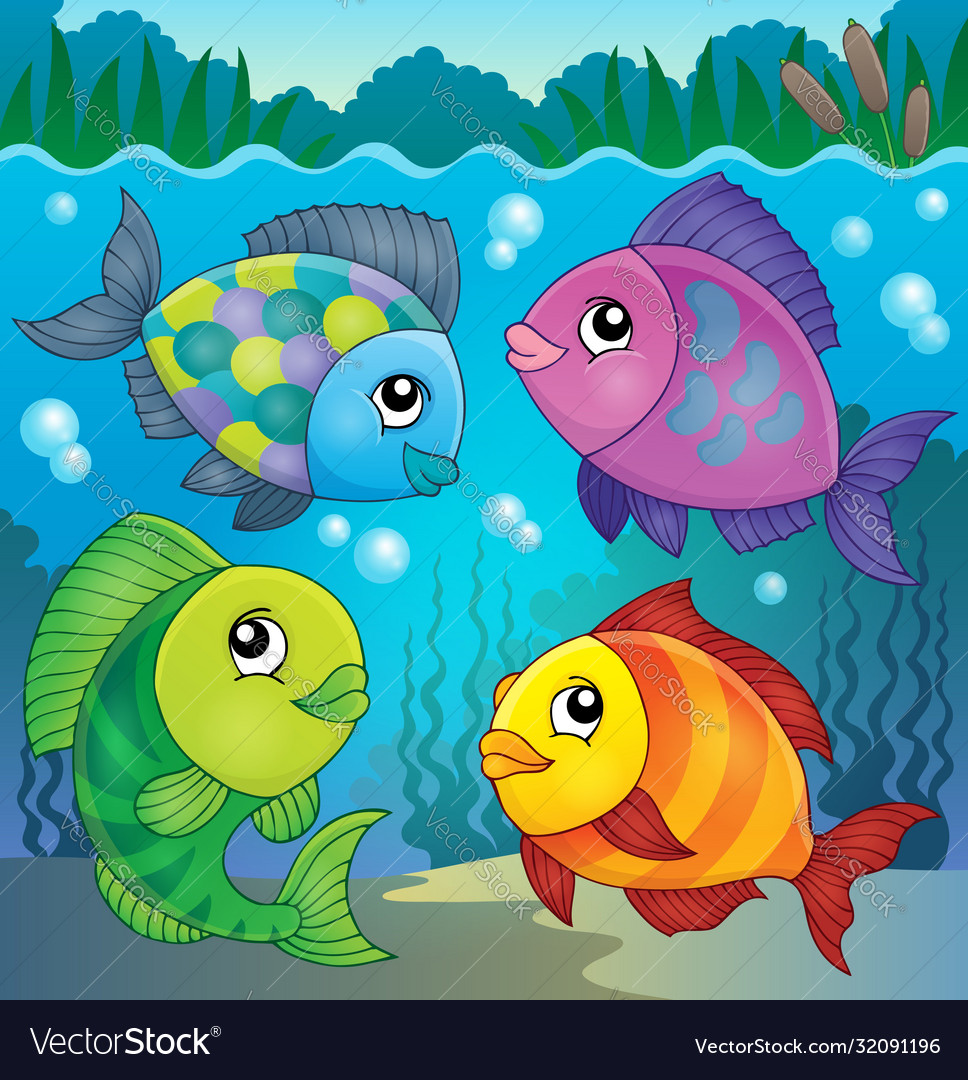 Fish topic image 5 Royalty Free Vector Image - VectorStock