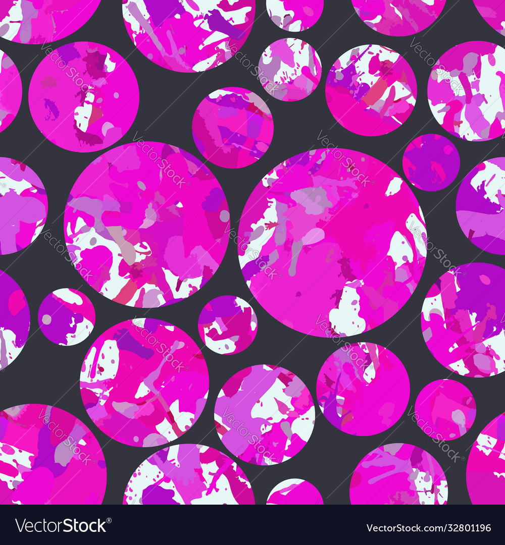 Funky abstract color paints seamless pattern Vector Image