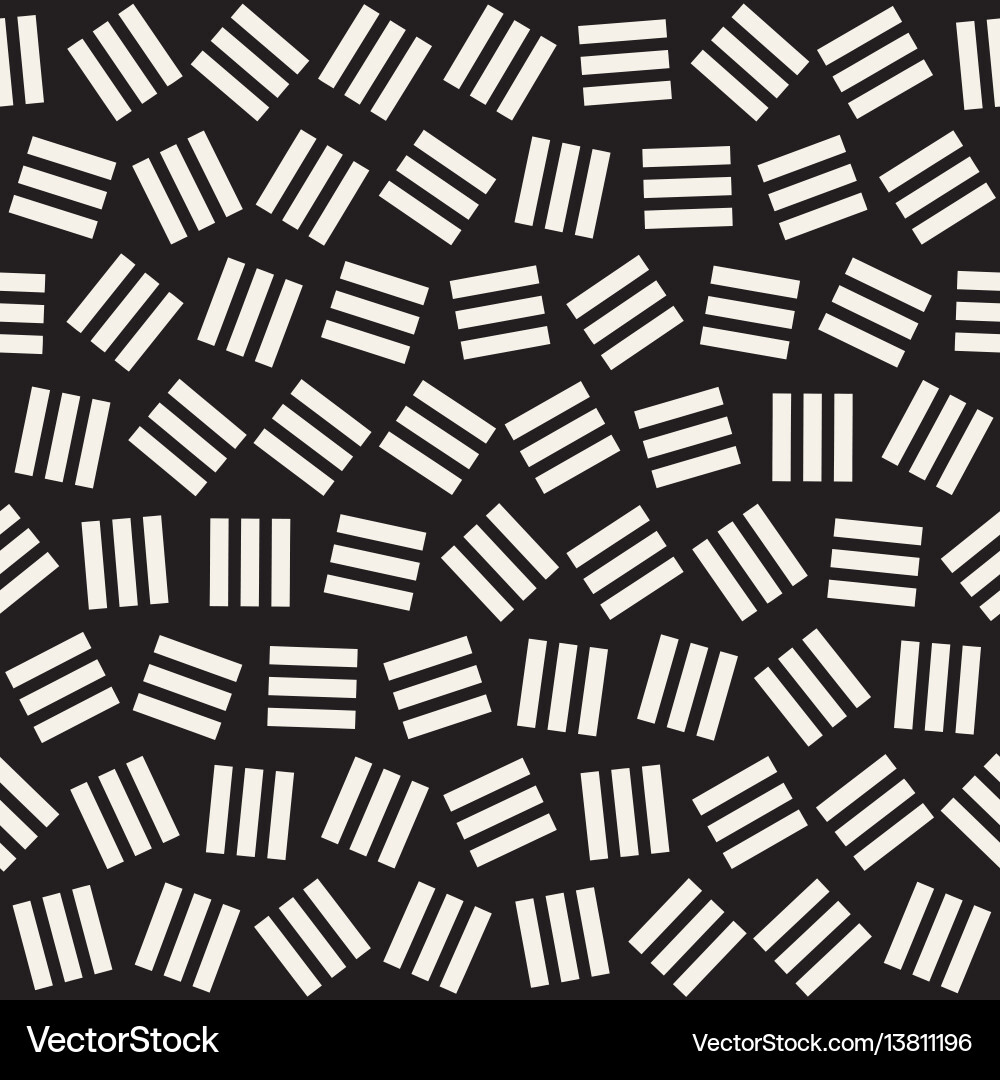 Geometric scattered shapes seamless black Vector Image