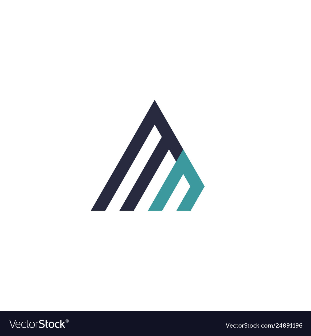 Initial letter triangle logo Royalty Free Vector Image