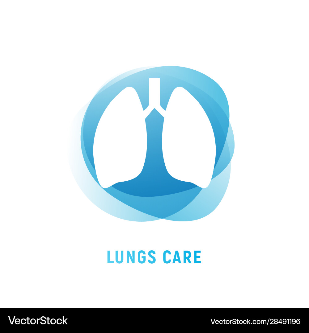 Lung human icon respiratory system healthy lungs Vector Image