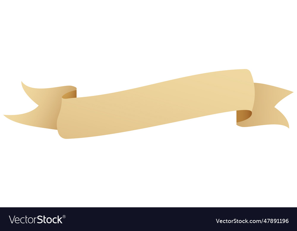 Parchment paper scroll ribbon old vintage banner Vector Image