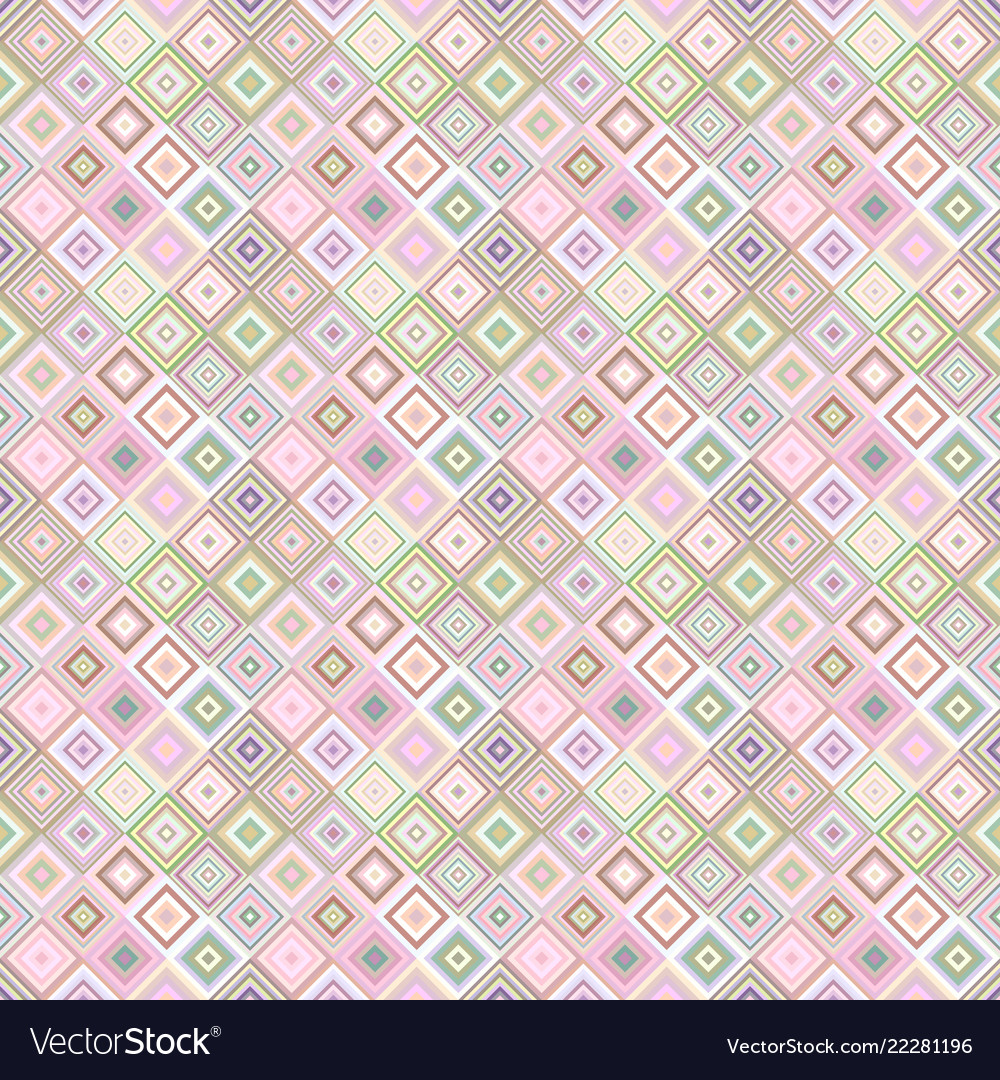Repeating diagonal square pattern - mosaic tile Vector Image