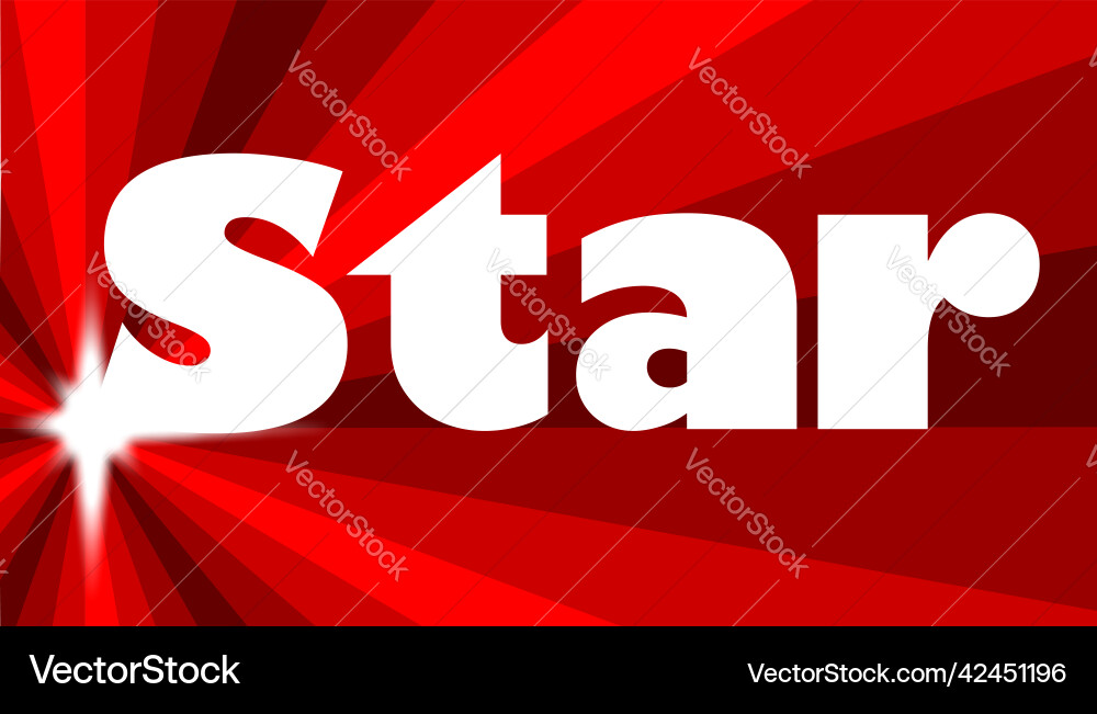 Star girl name with bright background Royalty Free Vector