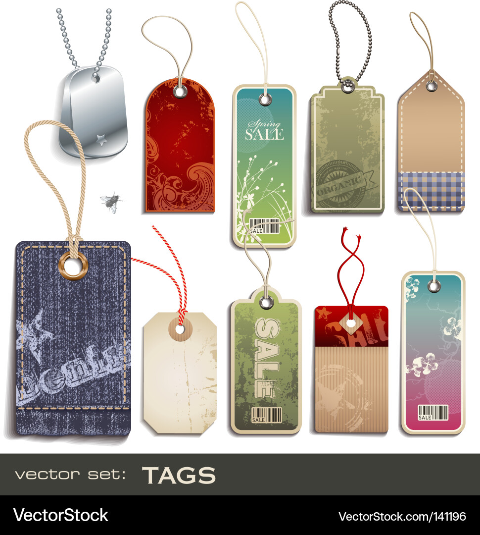 Swing tags Royalty Free Vector Image - VectorStock