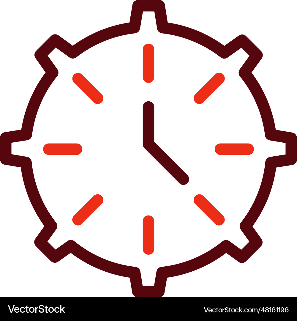 Time save thick line two color icons for personal Vector Image