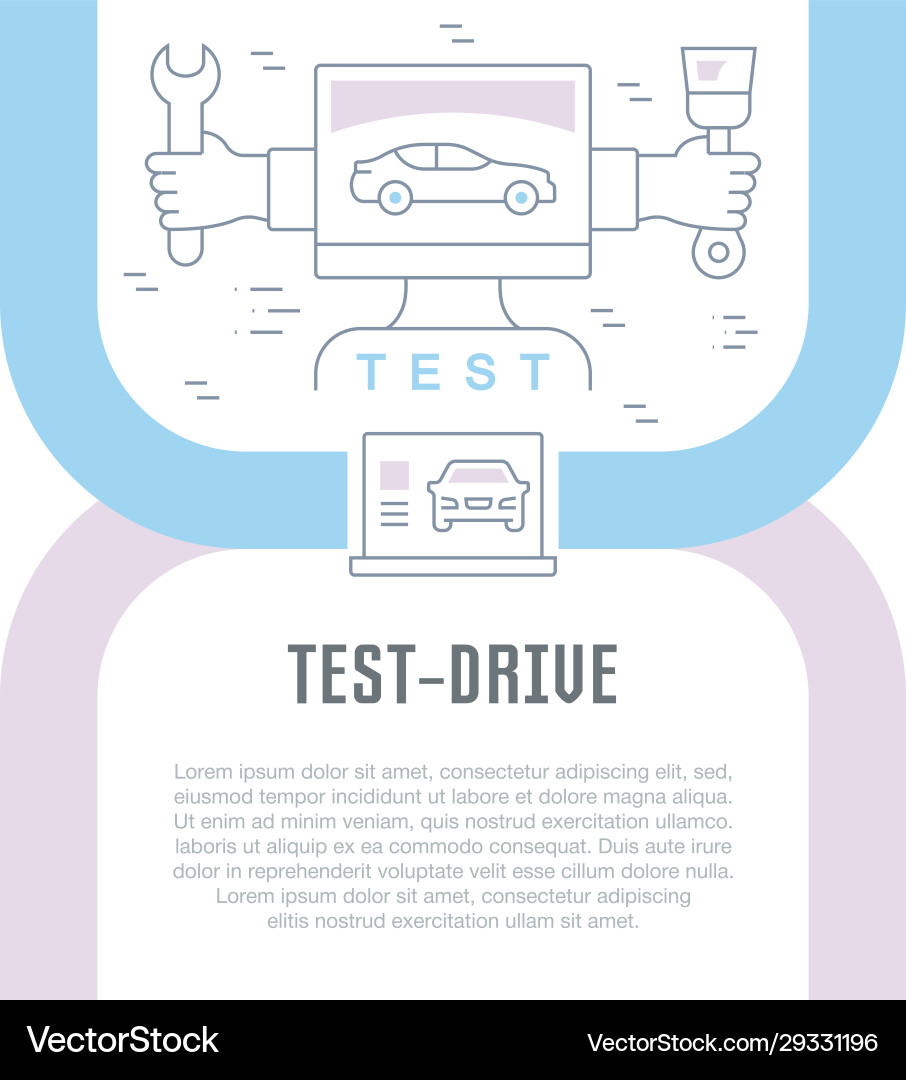 Website banner and landing page test-drive Vector Image