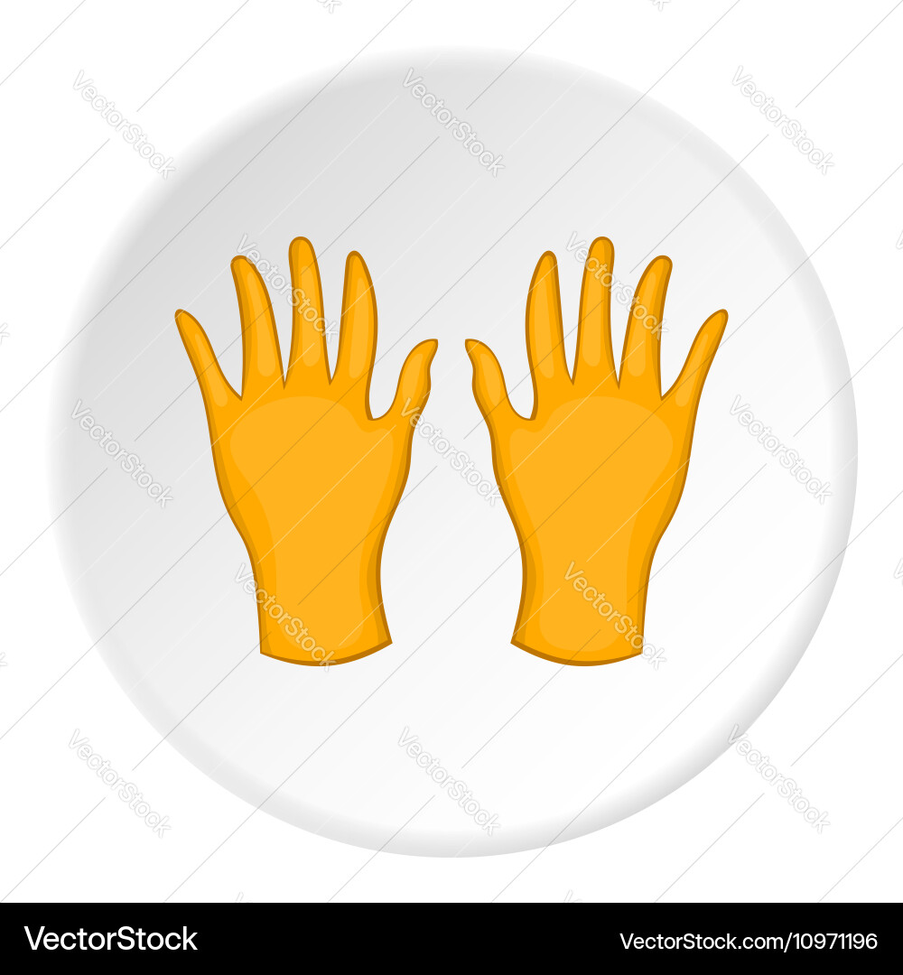 Yellow gloves icon cartoon style Royalty Free Vector Image
