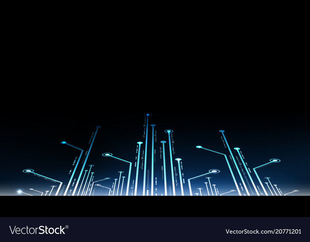 Abstract Background Technology Communication Data Vector Image
