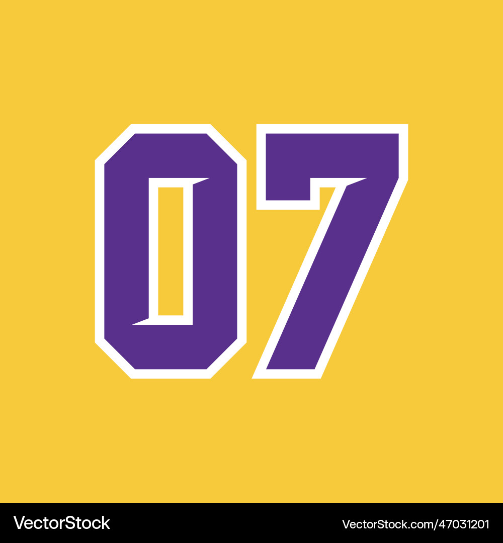 Basketball sport number template 07 Royalty Free Vector