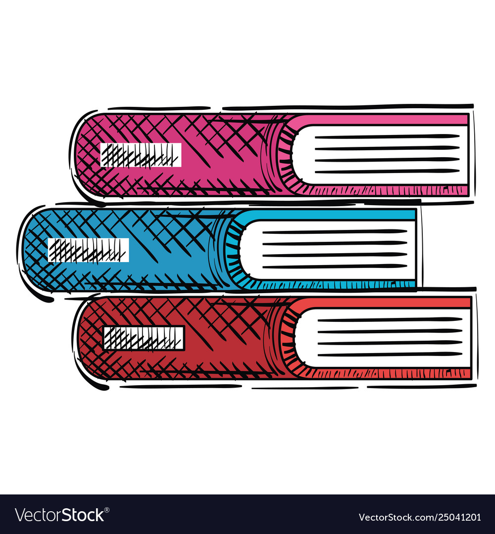 Books school pile icon Royalty Free Vector Image