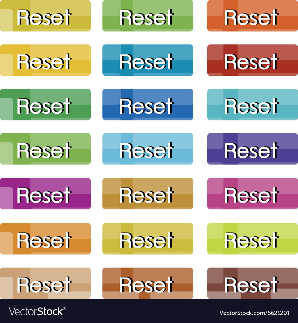 Collection of 16 reset icons or reload buttons Vector Image