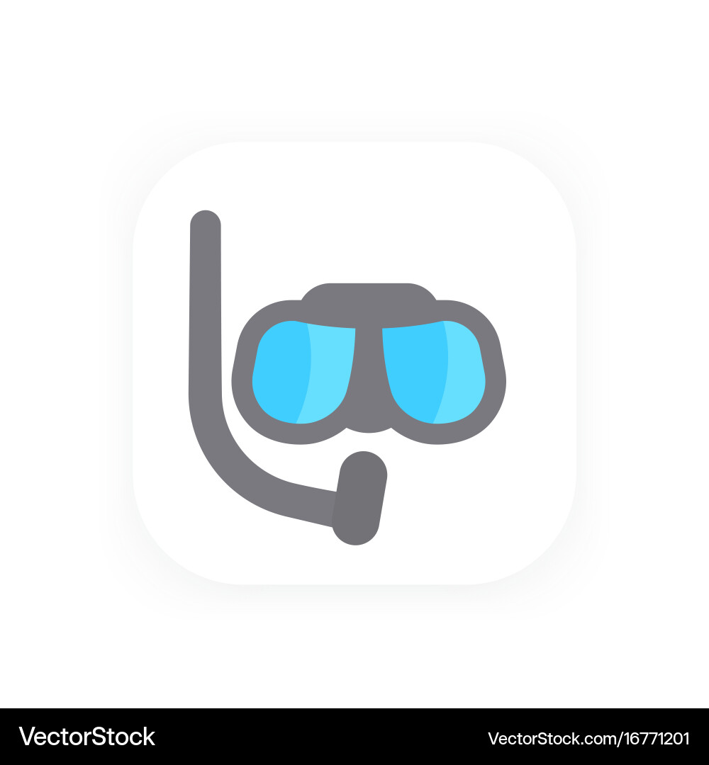 Diving mask icon pictograph in flat style Vector Image