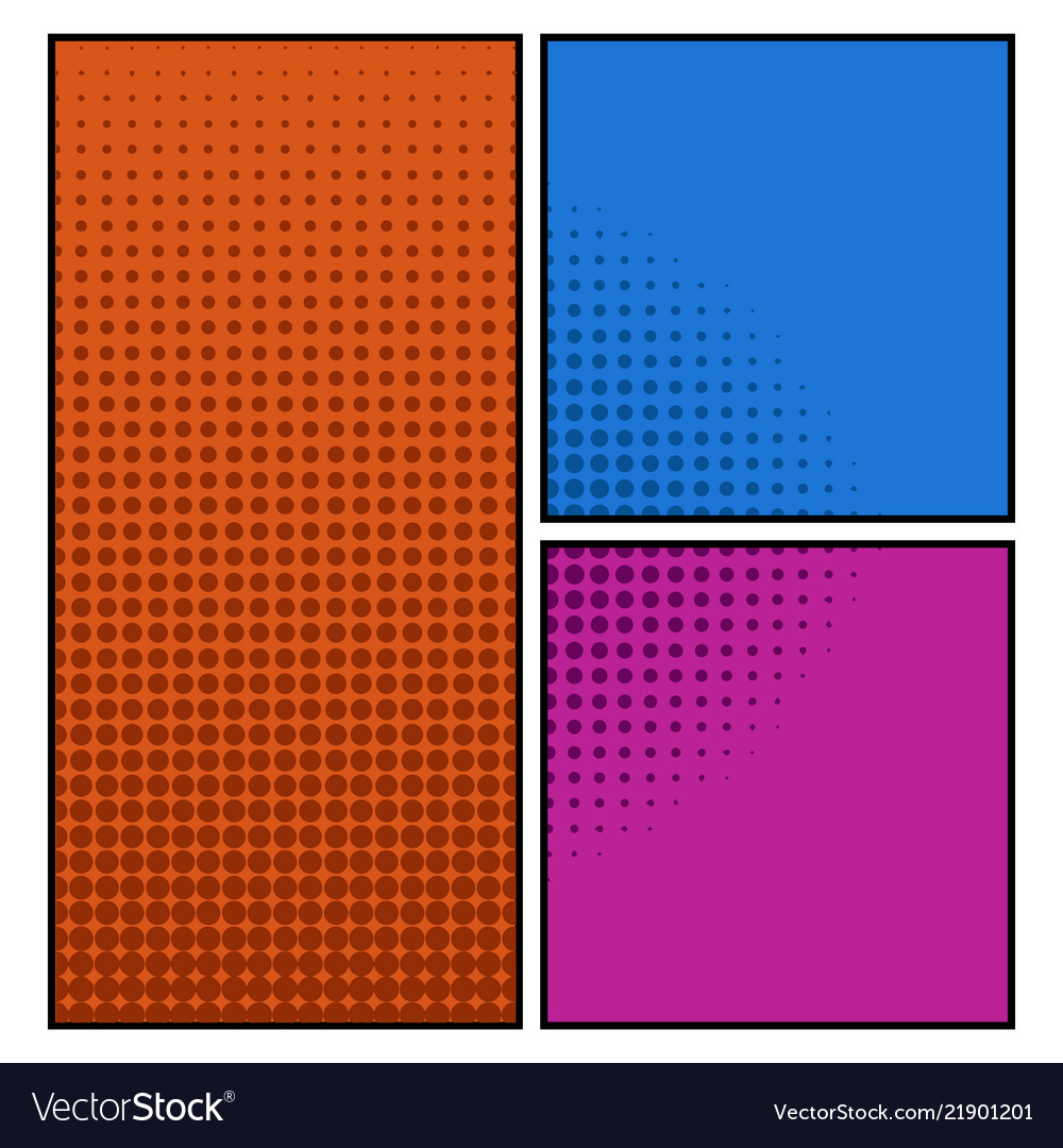 Empty colored comic page Royalty Free Vector Image