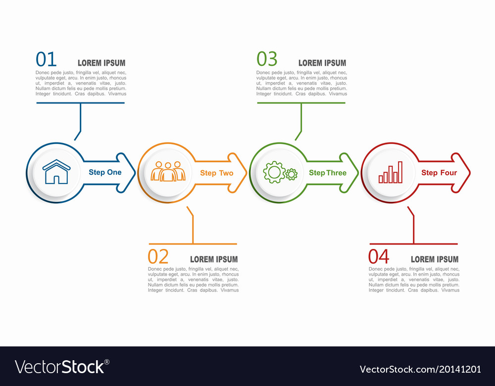 Infographic template can be used for workflow Vector Image