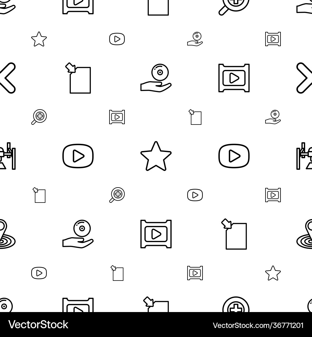 Interface icons pattern seamless white background Vector Image