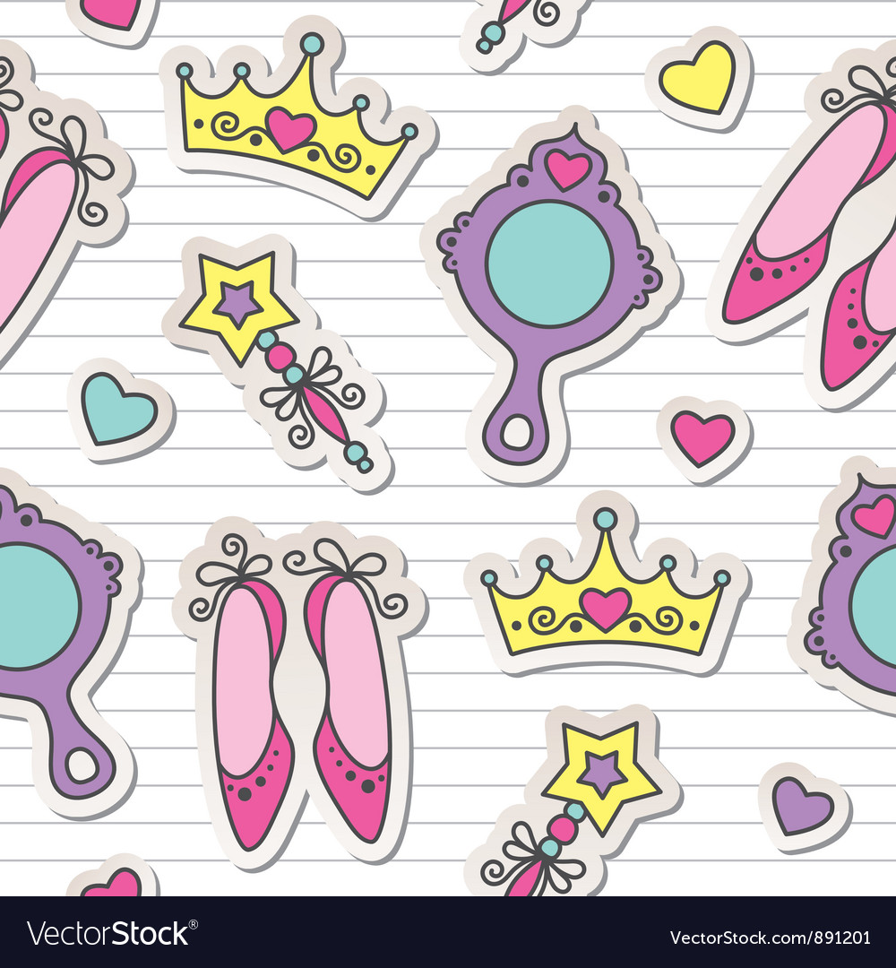 Princess pattern Royalty Free Vector Image - VectorStock