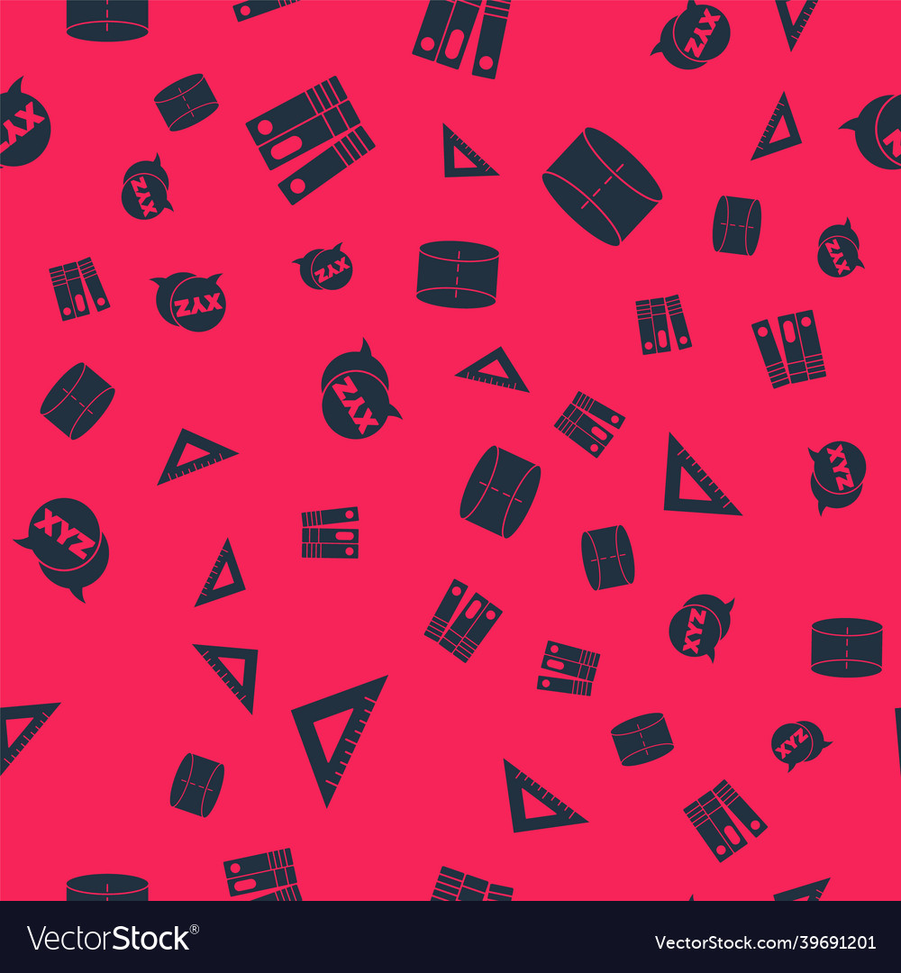 Set triangular ruler office folders xyz Royalty Free Vector Set triangular ruler office folders xyz Royalty Free Vector