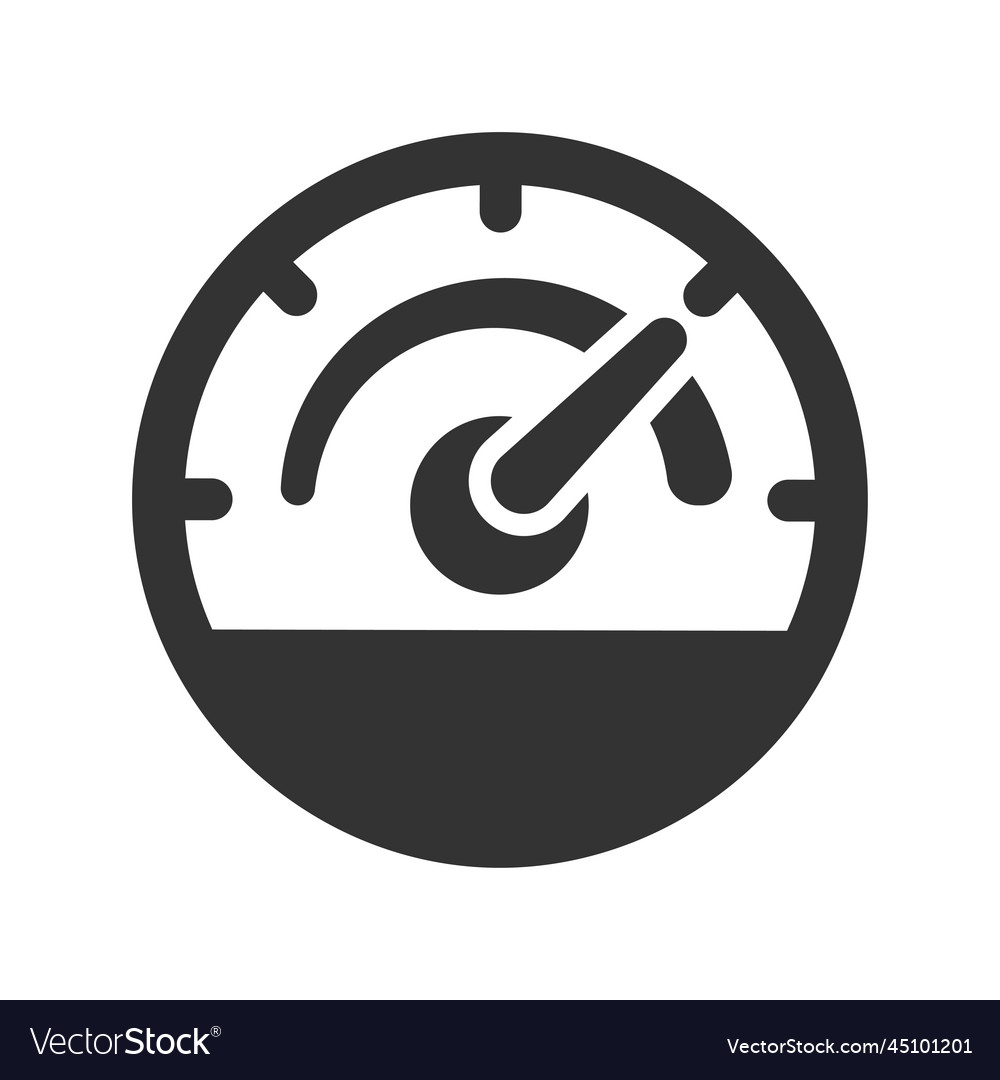 Speedometer performance icon Royalty Free Vector Image