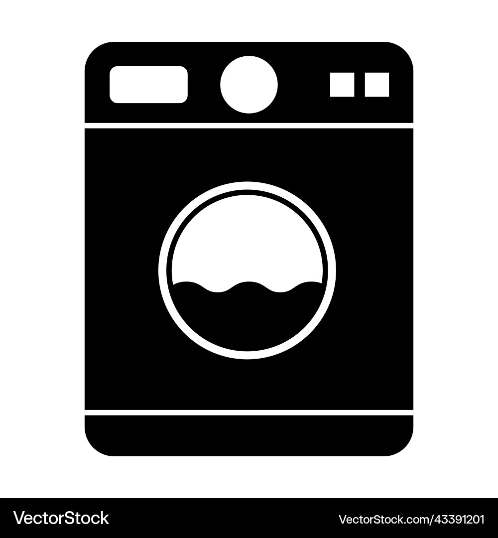 Washing machine equipment electric washer laundry Vector Image