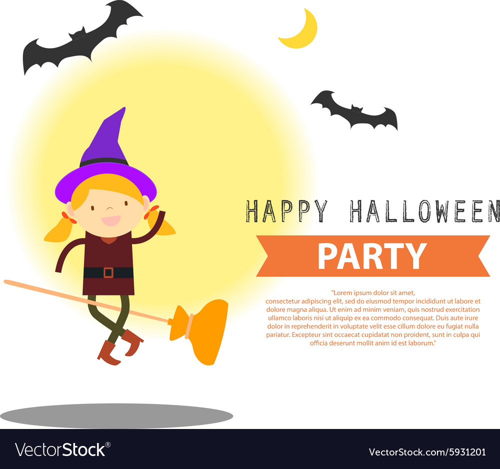 Witch halloween info Royalty Free Vector Image