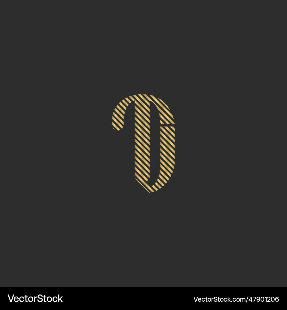 Alphabet letters initials logo dt td d and t Vector Image