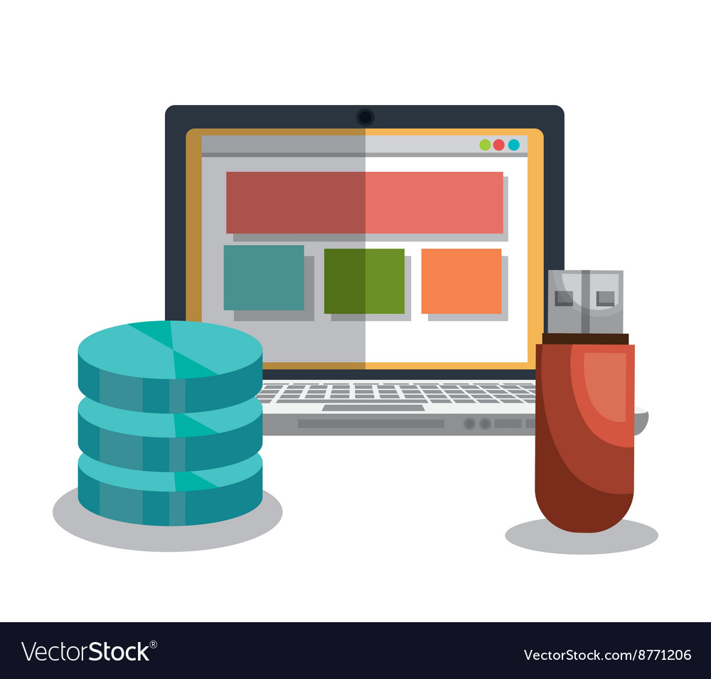 Data storage design Royalty Free Vector Image - VectorStock
