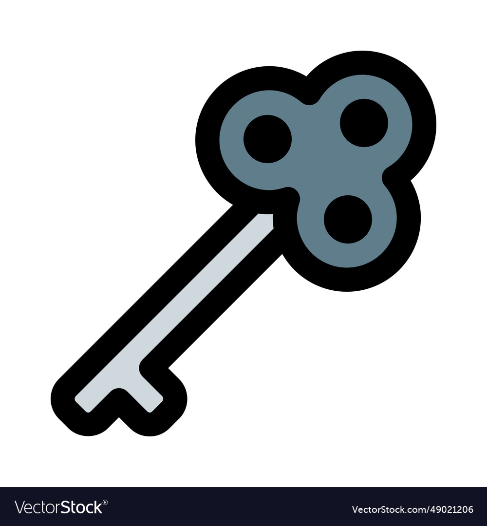 Key an access tool for locks security Royalty Free Vector