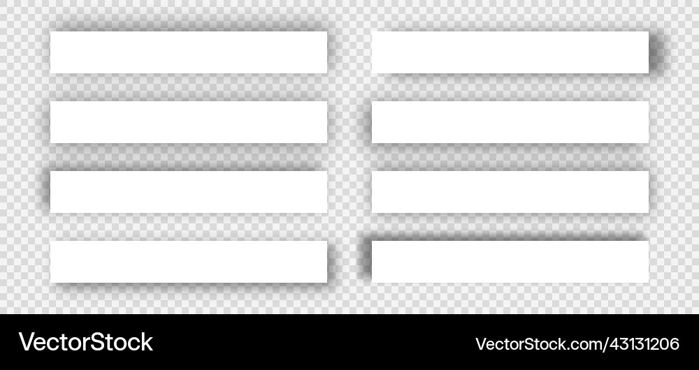 Set of paper with shadows Royalty Free Vector Image