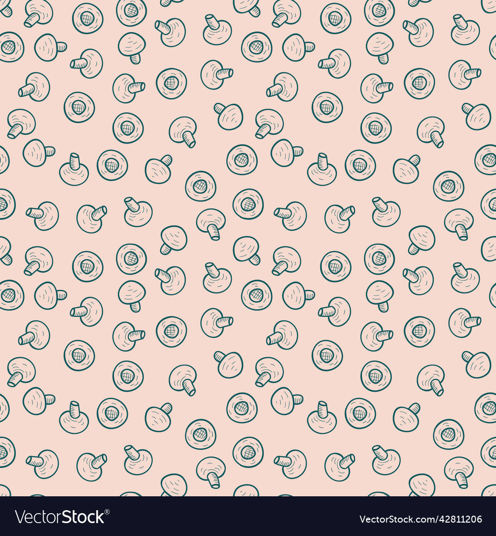 Small mushrooms texture seamless pattern Vector Image