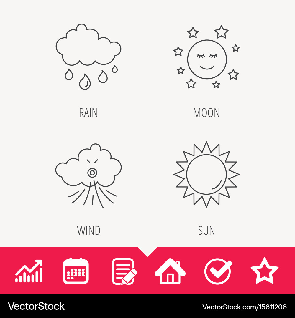 Weather sun and rain icons Royalty Free Vector Image