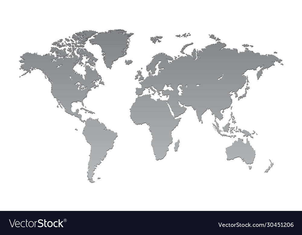 World map isolated Royalty Free Vector Image - VectorStock