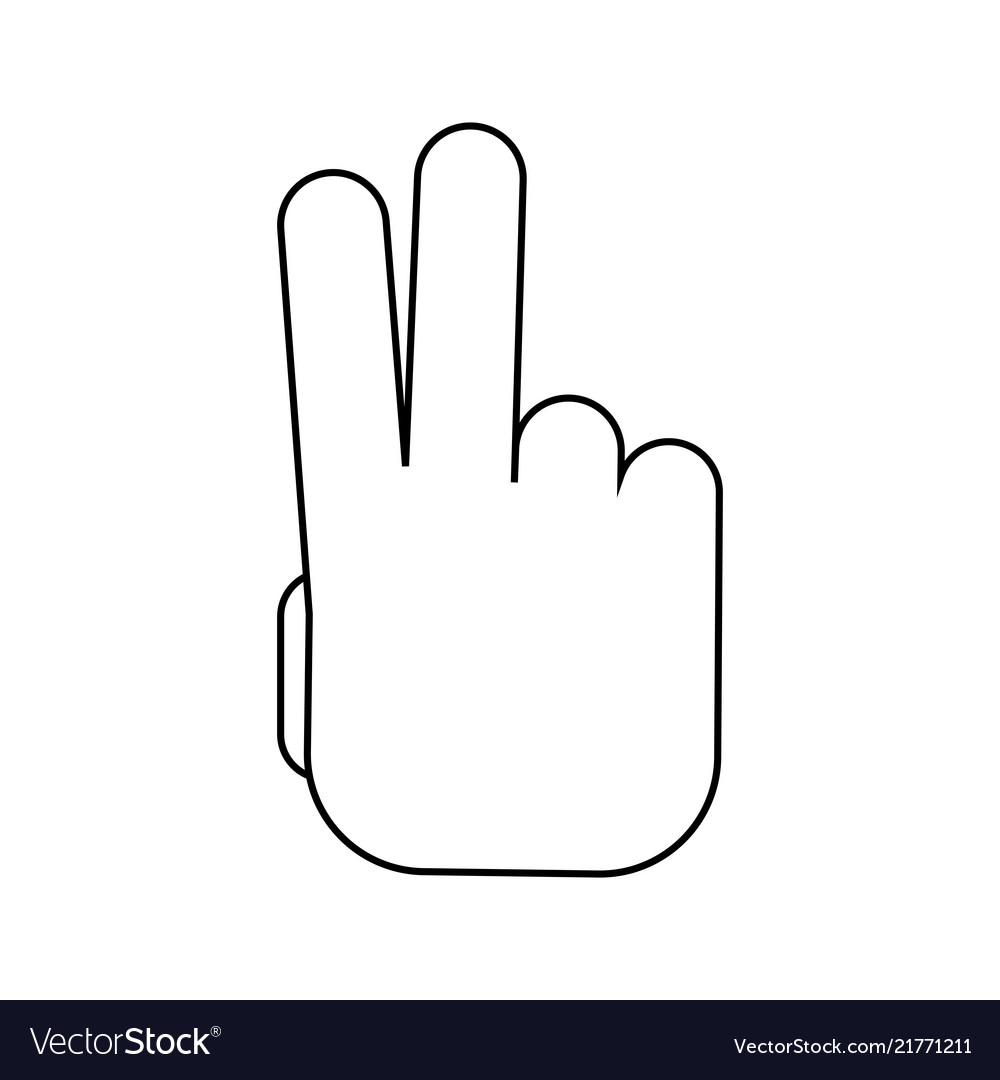 Abstract hand expression Royalty Free Vector Image